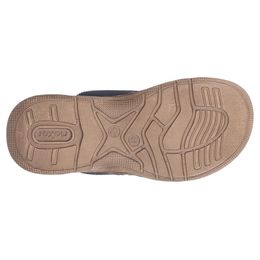 Rieker Herren Pantolette, Gr. 40, blau, Lederimitat, Textil, Schuhe, Sommerschuh, Schlappen, Poolslides mit weicher Innensohle