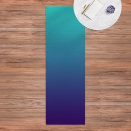 Bilderwelten Kork-Teppich Illustration t&uuml;rkis Korkmatte - Farbverlauf Meerblau - Deko Wohnzimmer Schlafzimmer