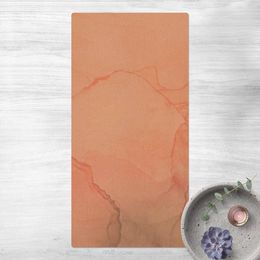 Bilderwelten Kork-Teppich Illustration rosa Aquarell - Spiel der Farben Pastell Zuckerwatte - Deko Wohnzimmer Schlafzimmer