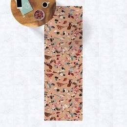 Bilderwelten Kork-Teppich Illustration bunt Tiere Korkmatte - Look Closer - V&ouml;gel Wohnzimmer Schlafzimmer