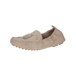 Peter Kaiser Damen Mokassin "Peter Kaiser Mokassin Veloursleder", Gr. 38,5, beige, Veloursleder, Schuhe