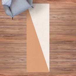 Bilderwelten Kork-Teppich Unifarben weiss Korkmatte - Einfaches Wei&szlig;es Dreieck - Geometrisch Wohnzimmer Schlafzimmer