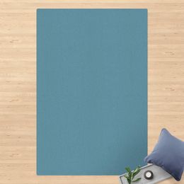 Kork-Teppich - Meerblau - Unifarben blau Korkmatte Deko Wohnzimmer Schlafzimmer