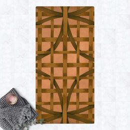 Bilderwelten Kork-Teppich Illustration gr&uuml;n Aquarell - Lichtspielband Gr&uuml;n - Geometrisch Wohnzimmer Schlafzimmer