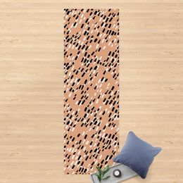 Bilderwelten Kork-Teppich Illustration schwarz Korkmatte - Dicker Borstenpinsel Harz - Deko Wohnzimmer Schlafzimmer