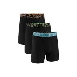 Boxershorts Under Armour "Boxershort UA PERFORMANCE TECH - SOLID 6 IN 3PK 3er Pack", Herren, Gr. XL, schwarz (schwarz, gr&uuml;n, blau, orange), Obermaterial: 90% Polyester Pol. recyc.. 10% Elasthan EL., Unterhosen