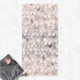 Bilderwelten Kork-Teppich Illustration weiss Korkmatte - Meerjungfrauen Magie - Deko Wohnzimmer Schlafzimmer