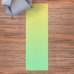 Bilderwelten Kork-Teppich Illustration gelb Korkmatte - Farbverlauf Grasgr&uuml;n - Deko Wohnzimmer Schlafzimmer