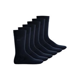 Kurzsocken BOSS "Socken 6er Pack", Herren, Gr. 47-50, blau (dunkelblau), Obermaterial: 75% Baumwolle CO. 23% Polyamid PA. 2% Elasthan EL., Socken