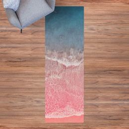 Bilderwelten Kork-Teppich Motiv pink Strand Korkmatte - Ozean in Pink - Landschaft Wohnzimmer Schlafzimmer
