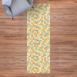 Bilderwelten Kork-Teppich Illustration bunt Fliesenoptik - Mosaikfliesen Sommerset - Deko Wohnzimmer Schlafzimmer