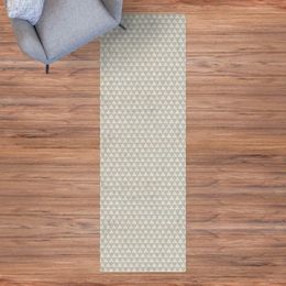 Bilderwelten Kork-Teppich Abstrakt blau Korkmatte - Mintblaue Dreiecke mit Schraffur - Geometrisch Wohnzimmer Schlafzimmer