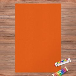 Bilderwelten Kork-Teppich Unifarben orange Korkmatte - Mohn - Deko Wohnzimmer Schlafzimmer