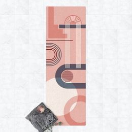 Bilderwelten Kork-Teppich Abstrakt rosa Korkmatte - Bauhaus Weimar - Geometrisch Wohnzimmer Schlafzimmer