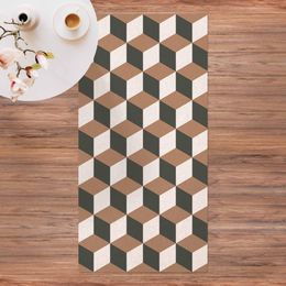 Bilderwelten Kork-Teppich Geometrischer Fliesenmix W&uuml;rfel Blaugrau