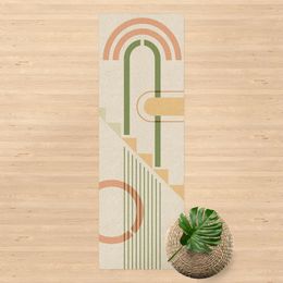 Bilderwelten Kork-Teppich Abstrakt gr&uuml;n Korkmatte - Bauhaus Dessau - Geometrisch Wohnzimmer Schlafzimmer