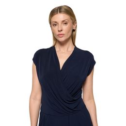 Vera Mont Damen Overall "Damen in 7/8 L&auml;nge", blau, Gr. 46, Obermaterial: 95% Polyester, 5% Elasthan, Overalls, Muster