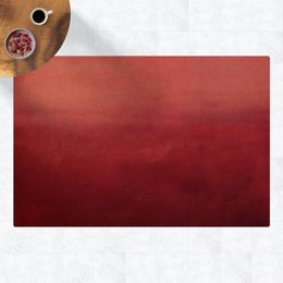 Bilderwelten Kork-Teppich Abstrakt rot originell Korkmatte - Rote W&uuml;ste - Deko Wohnzimmer Schlafzimmer