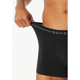 Schiesser Herren Boxershorts "Cotton Flex", Gr. 4, schwarz, Single Jersey, Obermaterial: 85% Baumwolle, 10% Polyamid, 5% Elasthan, Unterhosen,