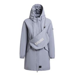 Khujo Damen Sommerjacke "AMETI"misty blau, Gr. XXL, unifarben, Web, 100% Nylon, Jacken