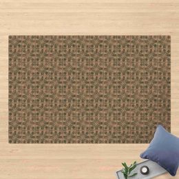 Bilderwelten Kork-Teppich modern schwarz weiss Fliesenoptik - Vintage Muster Geometrische Fliesen - Deko Wohnzimmer Schlafzimmer
