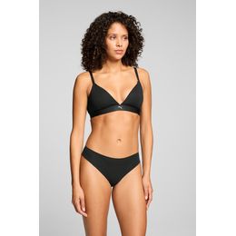 Puma Damen Bralette "Puma WOMEN COTTON TRIANGLE BRALETTE 1P", Gr. XL, schwarz, Jersey, Obermaterial: 88% Baumwolle, 12% Elasthan, BHs, herausnehmbare