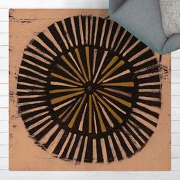 Bilderwelten Kork-Teppich Abstrakt weiss originell Korkmatte - Zeit im Algorithmus - Deko Wohnzimmer Schlafzimmer