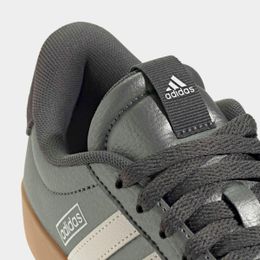 Damen Sneaker "VL COURT 3.0", adidas Sportswear, Gr. 40,5, grau, Leder, Synthetik, Schuhe, inspiriert vom Design des adidas samba