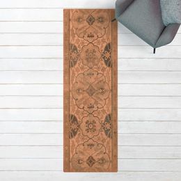 Bilderwelten Kork-Teppich Vintage weiss Korkmatte - Holzpaneel Persisch Vintage II - Ornamente Wohnzimmer Schlafzimmer