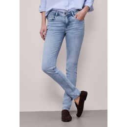 Street One Damen Slim-fit-Jeans, blau, Gr. 29, unifarben, Jeans, 85% Baumwolle, 9% Polyester, 4% Elastomultiester, 2% Elasthan, Jeans, im Denim-Style