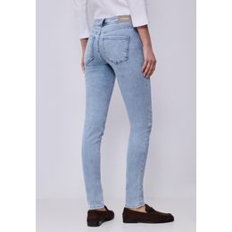Street One Damen Slim-fit-Jeanslight blau random wash, Gr. 32, Jeans, im Denim-Style