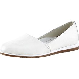 Slipper Heine, Damen, Gr. 37, wei&szlig;, Leder, Schuhe Slipper