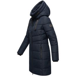 Marikoo Damen Winterjacke "Natsukoo XVI", blau, Gr. XXL, Obermaterial: 100% Polyester, Jacken, Stepp Mantel mit gro&szlig;er Kapuze