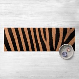 Bilderwelten Kork-Teppich Motiv braun Tiere Korkmatte - Zebrafell - Zebra Wohnzimmer Schlafzimmer