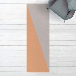 Bilderwelten Kork-Teppich Unifarben grau Korkmatte - Einfaches Graues Dreieck - Geometrisch Wohnzimmer Schlafzimmer