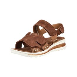 Riemchensandale Ara "Ara Sandalen Veloursleder", Damen, Gr. 38, braun, Veloursleder, Schuhe Riemchensandale