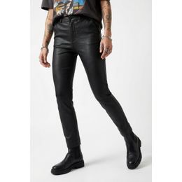 Stoffhose Freequent "FQSOLVEJ - COOPER", Damen, Gr. L, N-Gr, schwarz, Web, Obermaterial: 76% Viskose, 21% Polyamid, 3% Elasthan, unifarben, figurbetont lang, Hosen Stoffhose, Sommerhose kn&ouml;chellang aus elastischer Viskose-Mischung