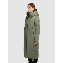 Khujo Damen Wintermantel "Luggs", gr&uuml;n, Gr. L, Obermaterial: 55% Baumwolle, 45% Polyester. Innenfutter: 100% Nylon. Wattierung: 100% Polyester,