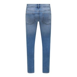 Only & Sons ONLY & SONS Herren Slim-fit-Jeans "ONSLOOM SLIM JOG BOX PIM MU OTL", blau, Gr. 32, unifarben, Denim/Jeans, Obermaterial: 70% Baumwolle, 28%