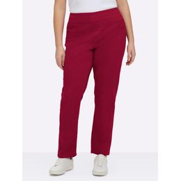 Casual Looks Damen Schlupfhose, rot, Gr. 19, unifarben, 65% Baumwolle, 33% Polyester, 2% Elasthan, Hosen