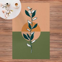 Bilderwelten Kork-Teppich Abstrakt gr&uuml;n Korkmatte - Organik trifft Geometrie Betonica - Geometrisch Wohnzimmer Schlafzimmer