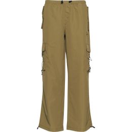 Stoffhose Karl Kani "Karl Kani Damen", Damen, Gr. L, US-Gr&ouml;&szlig;en, olive, 100% Baumwolle, relaxed fit, Hosen Stoffhose