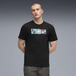 Puma Herren T-Shirt "Sunset Drive Graphic T-Shirt Herren", schwarz, Gr. XXL, bedruckt, Obermaterial: 100% Baumwolle. Rippe: 80% Baumwolle, 20%