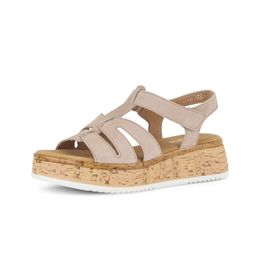 Gabor Damen Plateausandaletten "Plateau Sandale", Gr. 38,5beige, Schuhe