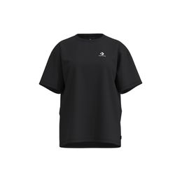 T-Shirt Converse "STAR CHEVRON OVERSIZED TEE", Damen, Gr. S, Converse schwarz, Obermaterial: 100% Baumwolle, normal, Rundhals, Shirts T-Shirt, sportlicher Stil, Kurzarm, aus Baumwolle, Rundhalsausschnitt