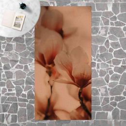 Bilderwelten Kork-Teppich Motiv rosa Blumen Korkmatte - Zarte Magnolienbl&uuml;ten im Lichtspiel - Deko Wohnzimmer Schlafzimmer
