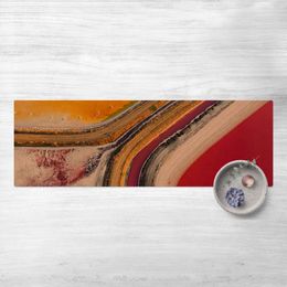 Bilderwelten Kork-Teppich Motiv bunt Strand Korkmatte - Farbenspiel im kalifornischen Salzsee - Landschaft Wohnzimmer Schlafzimmer