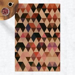 Bilderwelten Kork-Teppich Illustration bunt Korkmatte - Geschicklichkeitsspiele Der Karo Indianer - Geometrisch Wohnzimmer Schlafzimmer