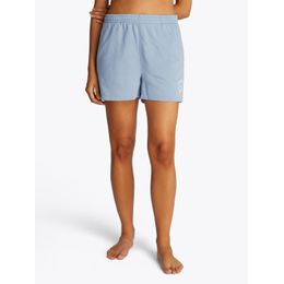 Shorts "SHORTS", Damen, Gr. M (38), N-Gr, blau (brisk blau), Jersey, Obermaterial: 82% Baumwolle, 18% Polyester, Tommy Hilfiger Underwear, unifarben, Basic, Basic kurz, Hosen Shorts, mit Logo