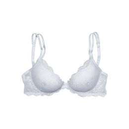 Vivance Damen Push-up-BH, Gr. 75, wei&szlig;, Spitze, Obermaterial: 91% Polyamid, 9% Elasthan, BHs, mit 2 Tragevarianten, Dessous